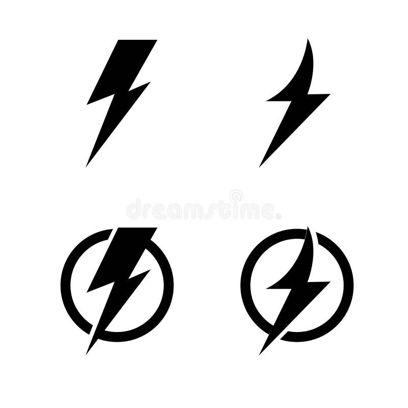 Blitz-Blitz-Logo-Vektor vektor abbildung. Illustration von schraube ...