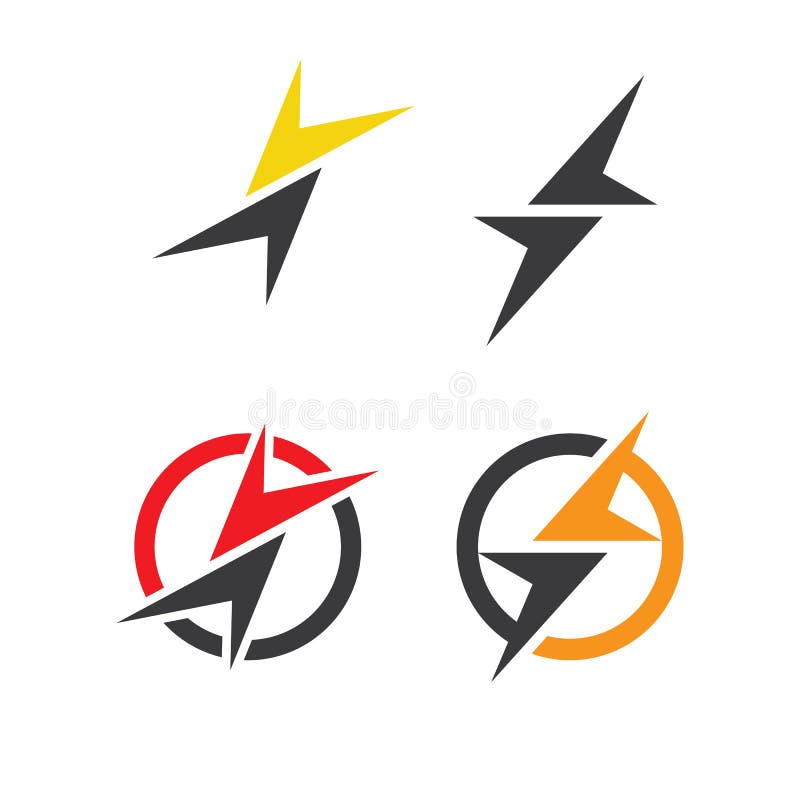 Blitz-Blitz-Logo-Vektor vektor abbildung. Illustration von korporativ ...