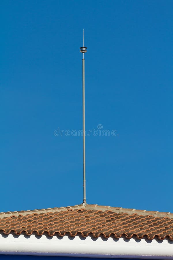 Blitzableiter stockfoto. Bild von leiter, wetter, energie - 22834254