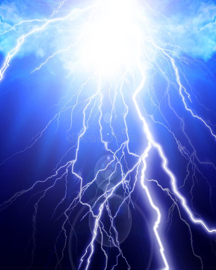 Blixtslag stock illustrationer. Illustration av energi - 3684550