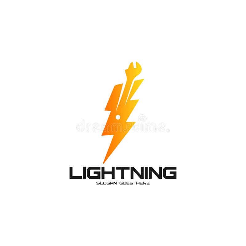 Blixt Logo Vector Art vektor illustrationer. Illustration av romb ...