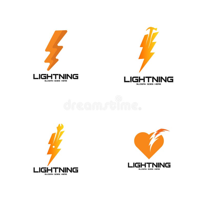 Blixt Logo Vector Art vektor illustrationer. Illustration av romb ...