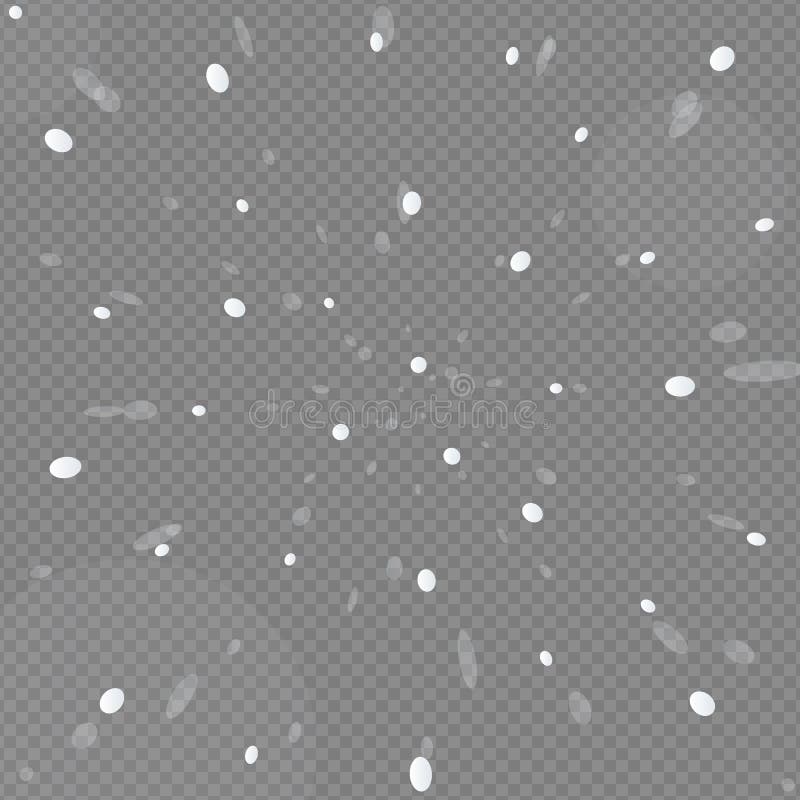 The Blizzard Effect on a Transparent Background. Abstract Point Clouds ...