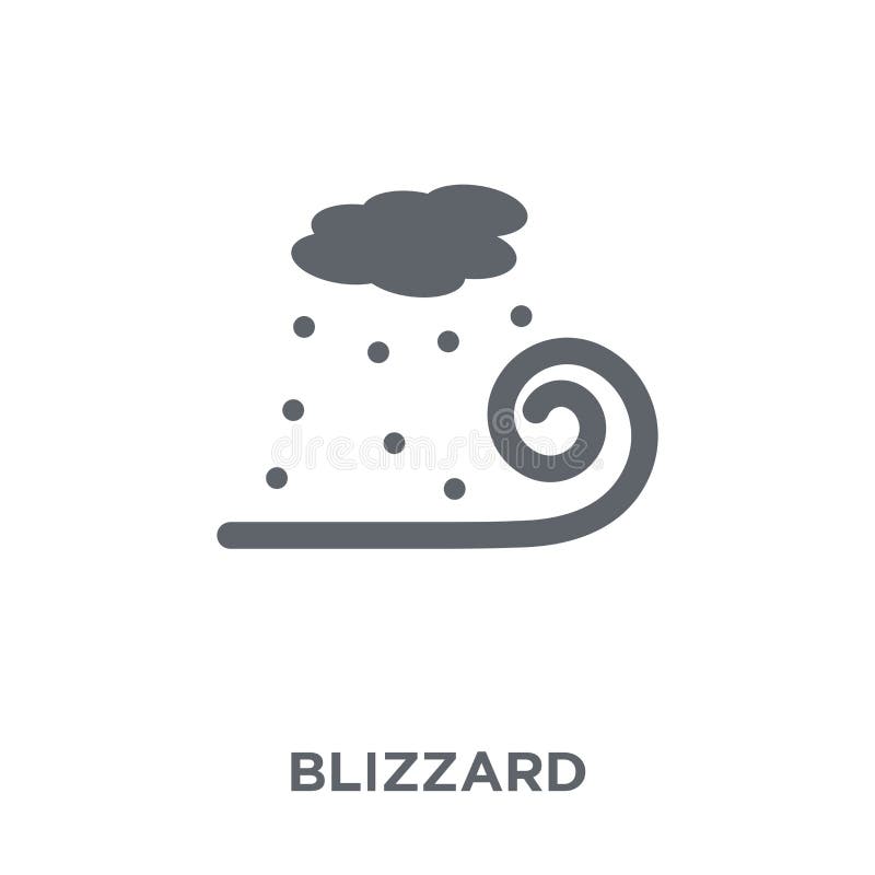 Blizzard Weather Icon Isolated on White Background. Vector Illustration ...