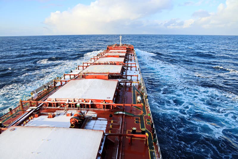 Blizzard and Snow on the Deck of a Ship in the Pacific Ocean. November ...