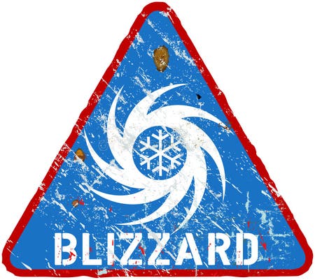 Blizzard warning sign stock vector. Illustration of blizzard - 42335272