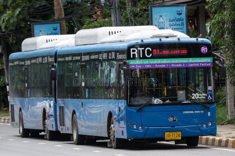 BLK-Bus Van De Slimme Bus Van RTC of Van Chiangmai Redactionele Stock ...