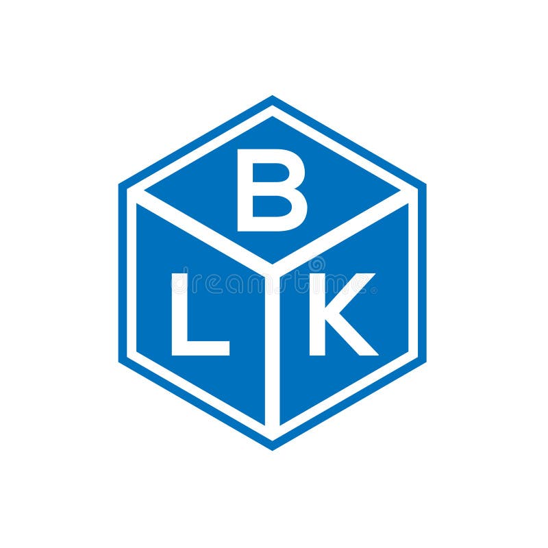 BLK Letter Logo Design on Black Background. BLK Creative Initials ...