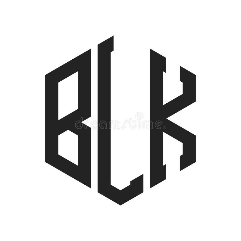 BLK Logo Design. Initial Letter BLK Monogram Logo Using Hexagon Shape ...