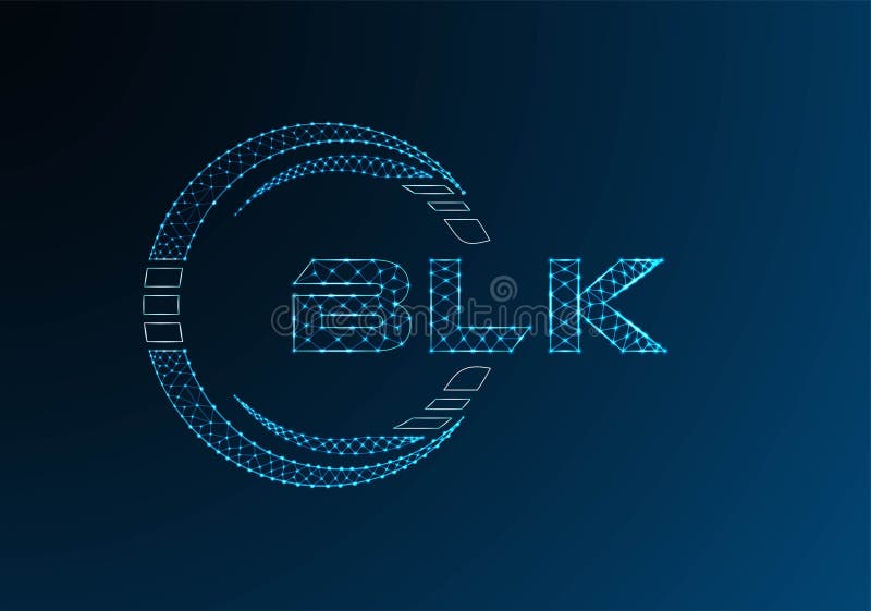 BLK Low Poly Letter Logo Vector Design. BLK Stock Illustration ...