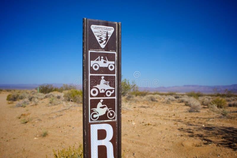 BLM Bureau of Land Management Road Marker Stock Image - Image of ...