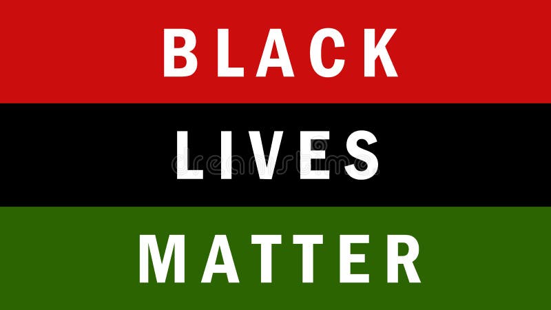 BLM Flag or Black Lives Matter Flag, Marcus Garvey. 3D Rendering ...