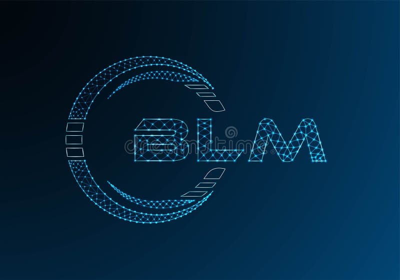 BLM Low Poly Letter Logo Vector Design. BLM Stock Illustration ...