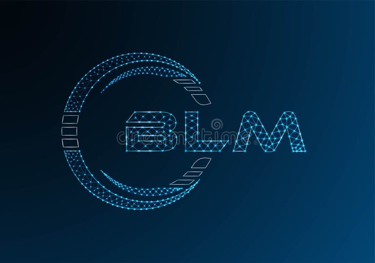 BLM Low Poly Letter Logo Vector Design. BLM Stock Illustration ...
