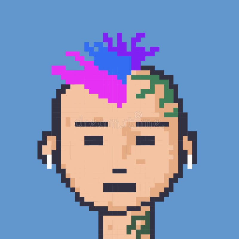 Unique Punk Bored stock illustration. Illustration of line - 239714405