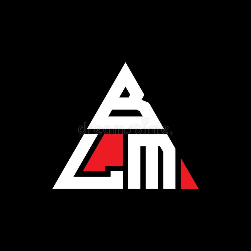 BLM Triangle Letter Logo Design with Triangle Shape. BLM Triangle Logo ...