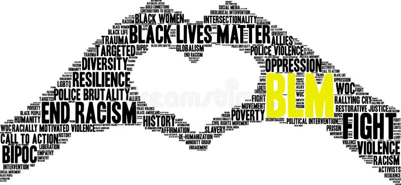 Blm word cloud photographie éditorial. Illustration du minorité - 217988292