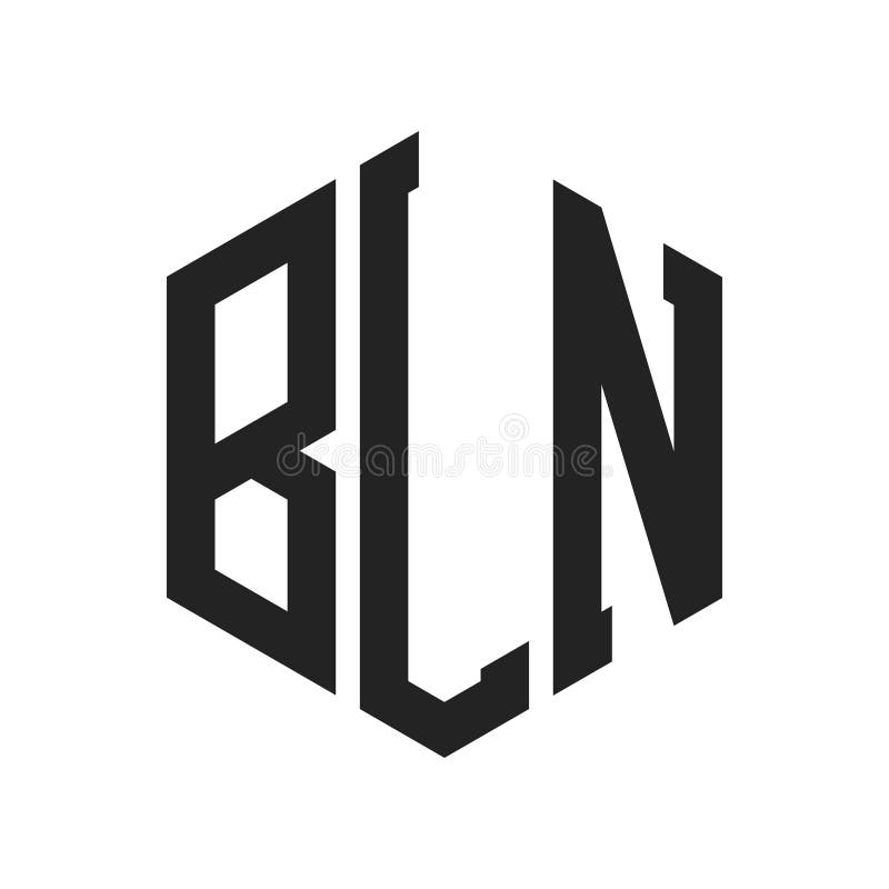 BLN Logo Design. Initial Letter BLN Monogram Logo Using Hexagon Shape ...