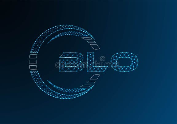 BLO Low Poly Letter Logo Vector Design. BLO Stock Illustration ...