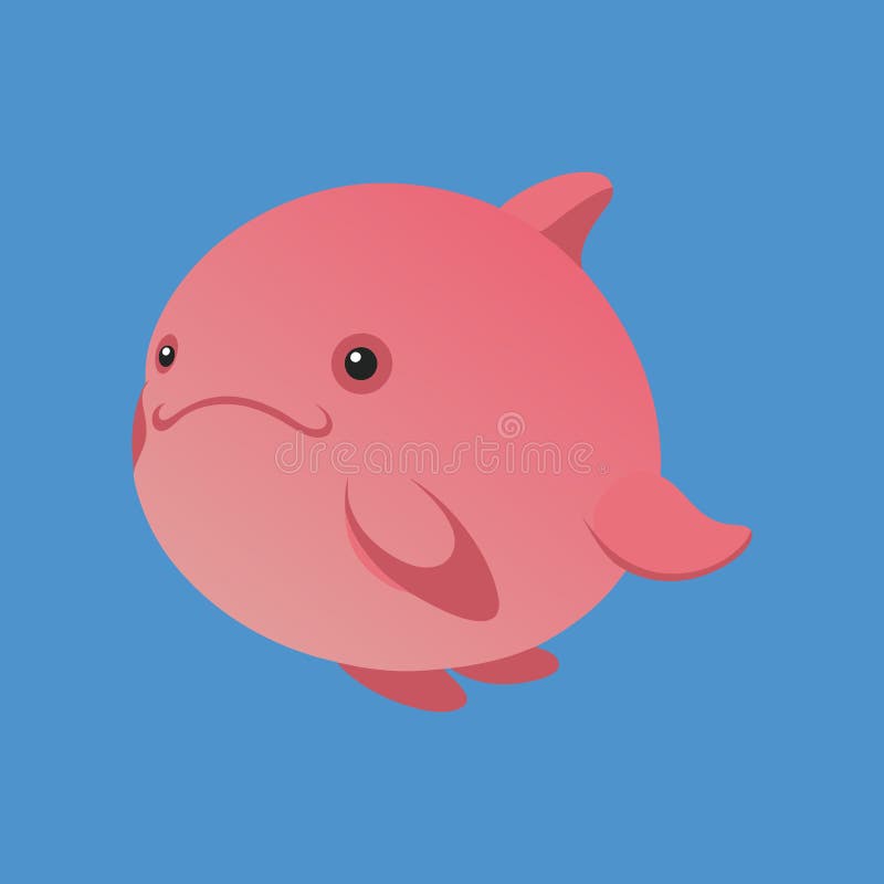 Blob Fish Vector Art Illustration Stock Vector - Illustration of vector ...