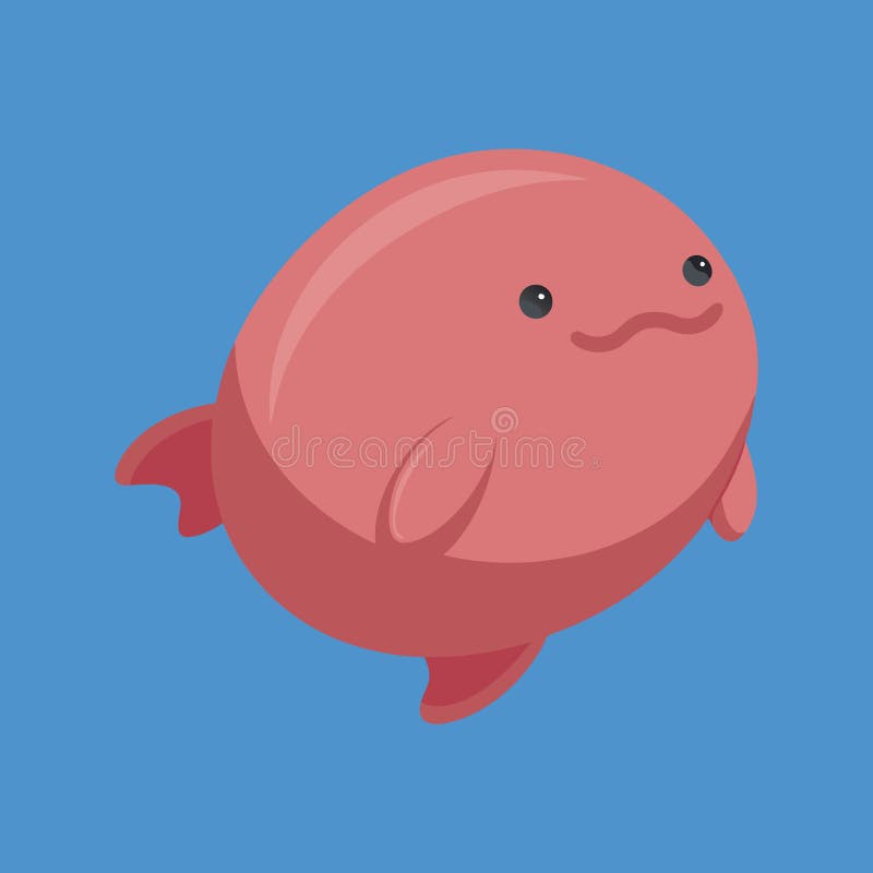 Blob Fish Vector Art Illustration Stock Vector - Illustration of ...