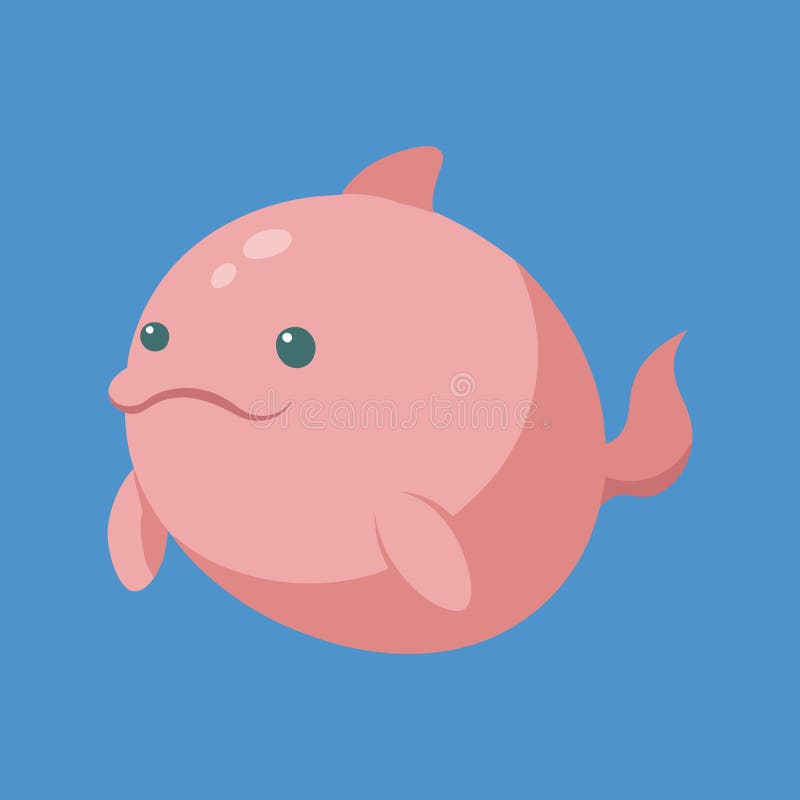 Blob Fish Vector Art Illustration Stock Vector - Illustration of hand ...