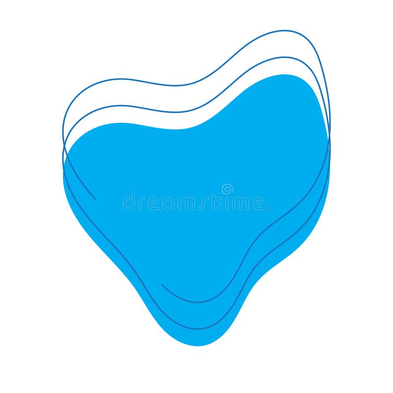 Blob icon with three bumps stock illustration. Illustration of round ...