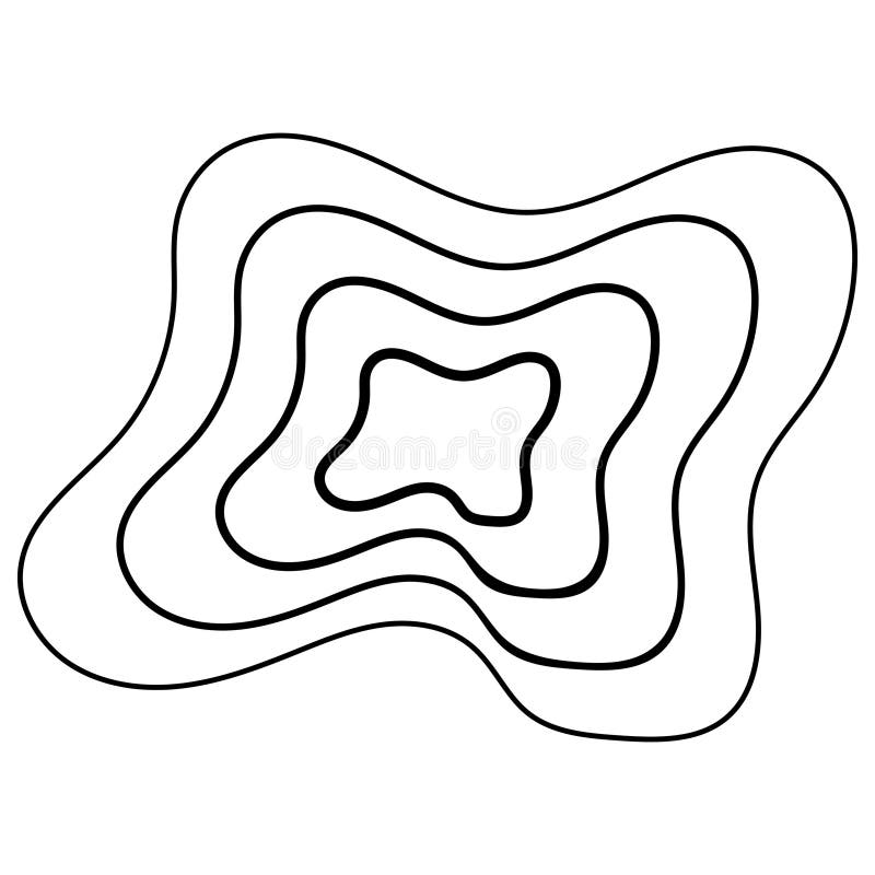 Blob Line Abstract Wavy Shape, Drops Puddle Stock Vector - Illustration ...