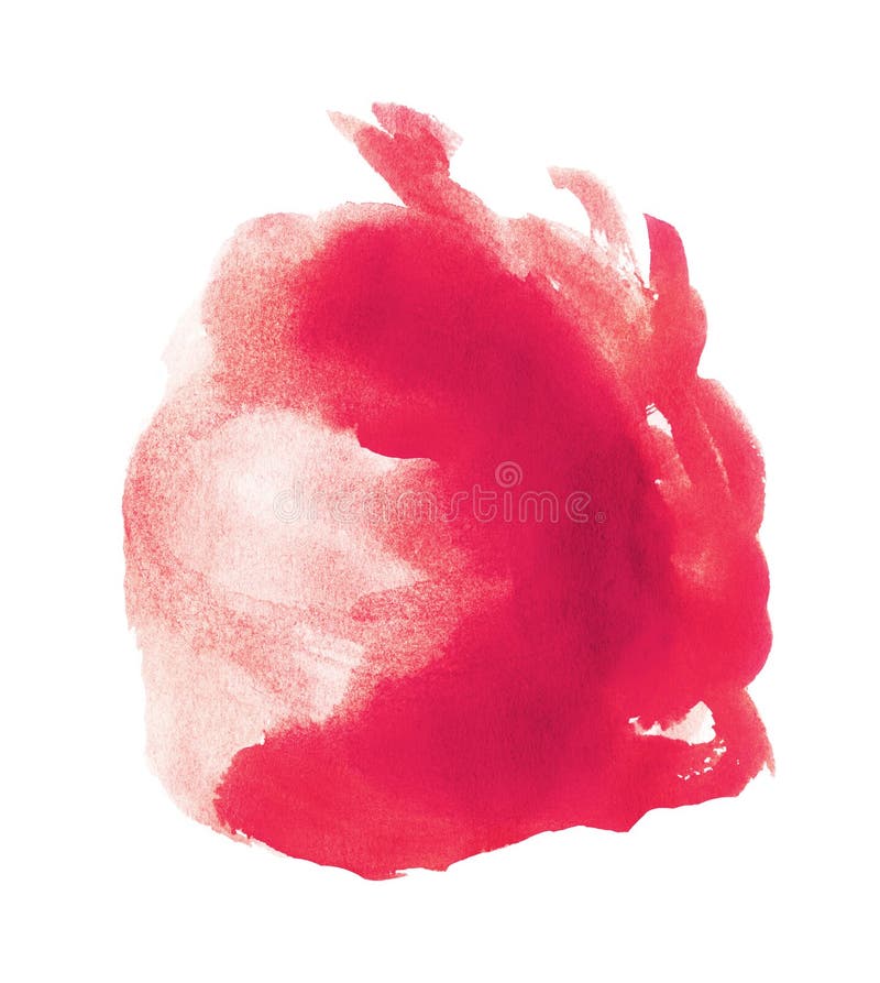 A Blob of Red Watercolor stock illustration. Illustration of blot ...