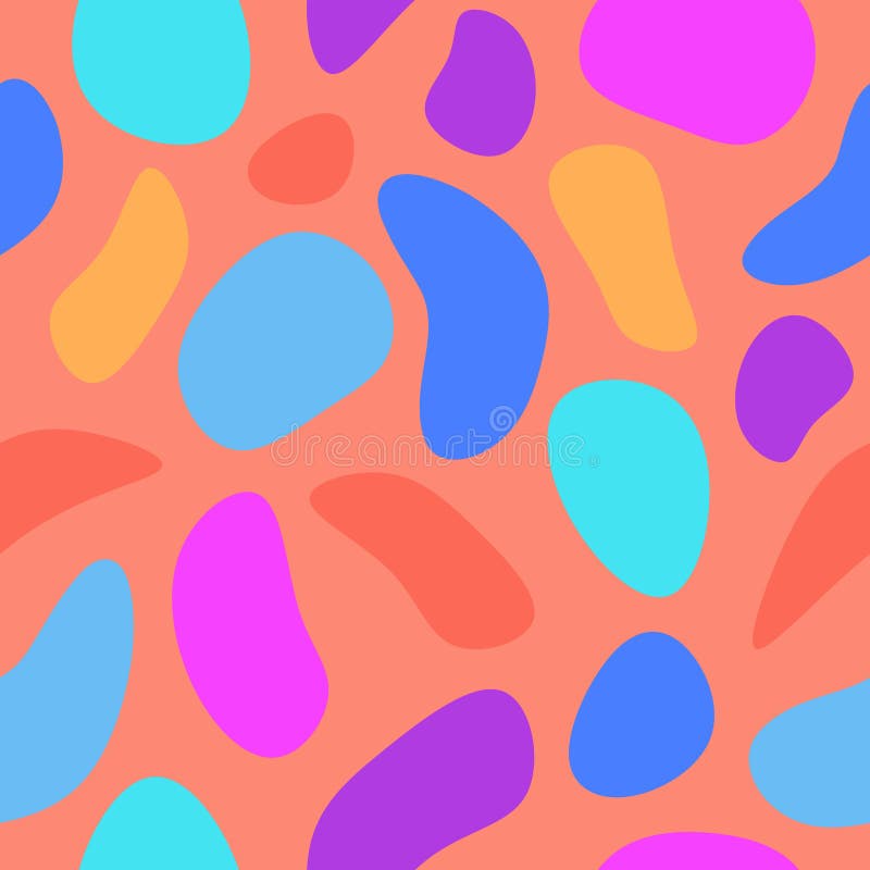 Blob Seamless Pattern Background. Fluid Blot Design for Wallpaper ...