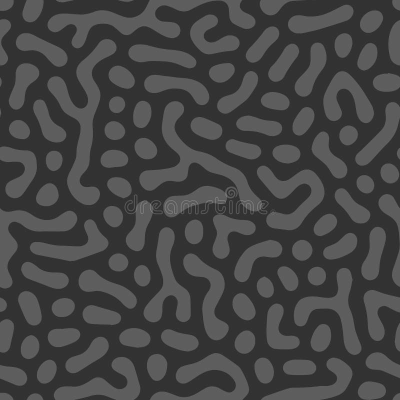 Blob Seamless Pattern Vector Grey Black Apparel Design Print Abstract