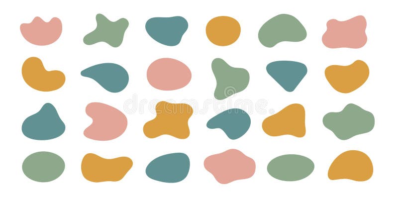 Blob Shape Organic Vector Illustration Set Collection From Abstract