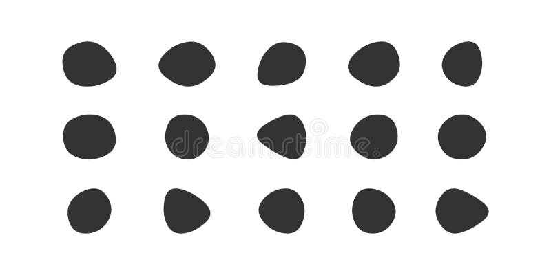 Blob Shape Set. Random Simple Silhouette Stock Vector - Illustration of ...