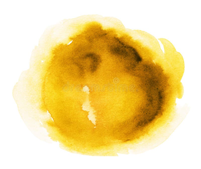 Blob of Yellow Watercolor stock illustration. Illustration of backdrop ...