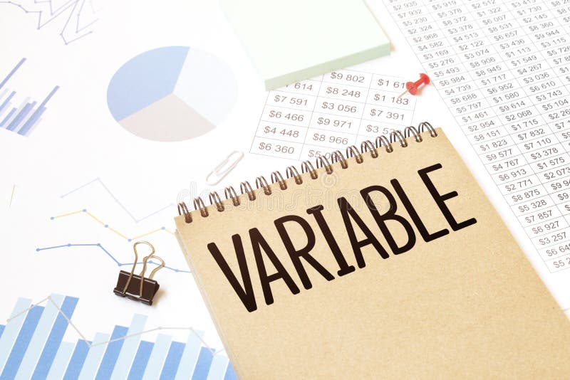 Bloc De Notas Con Variable De Texto. Diagrama Y Fondo Blanco Foto de ...