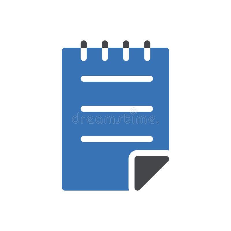 Bloc de notas stock de ilustración. Ilustración de aislado - 217340683