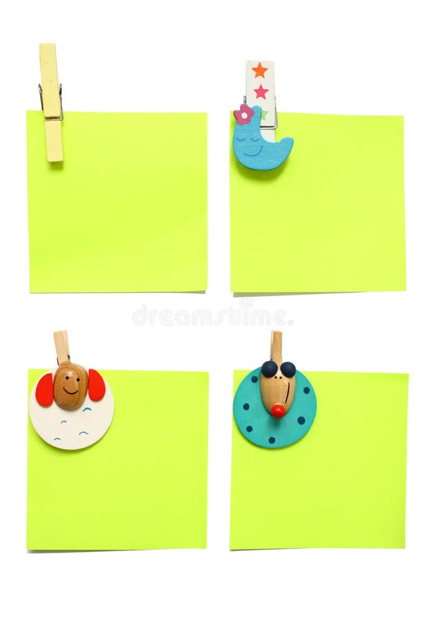 Bloc-notes De Quatre Couleurs Avec Des Clips Sur Le Blanc Image stock ...