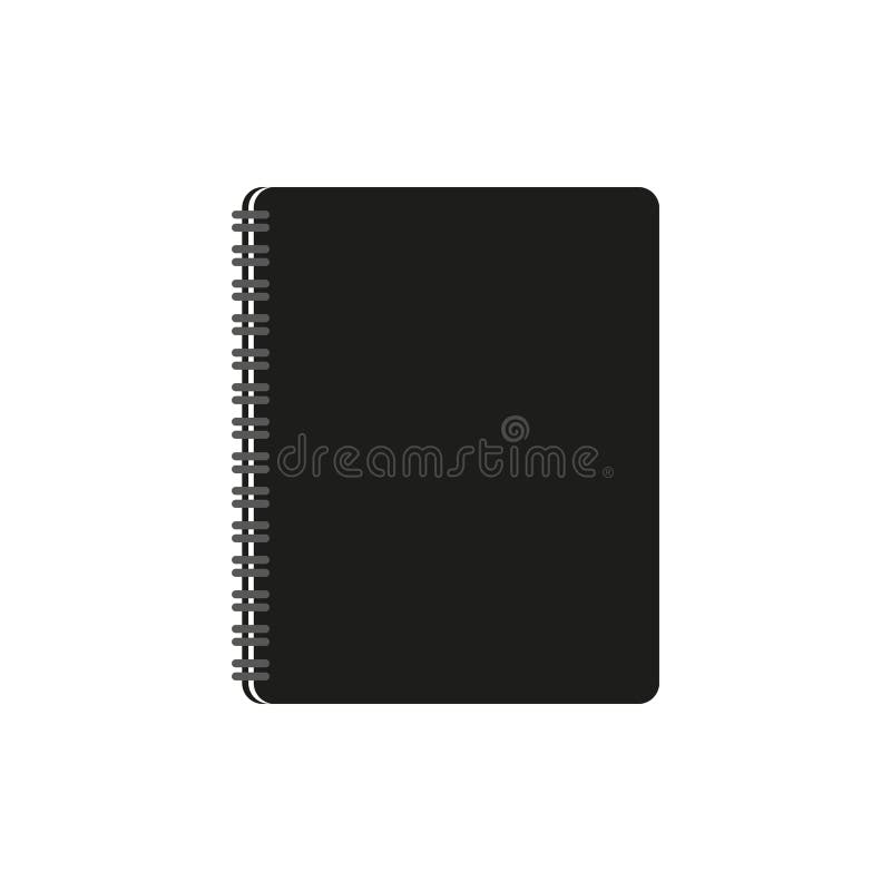 Bloc-notes Noir Sur Fond Blanc. Symbole De Document. Illustration ...