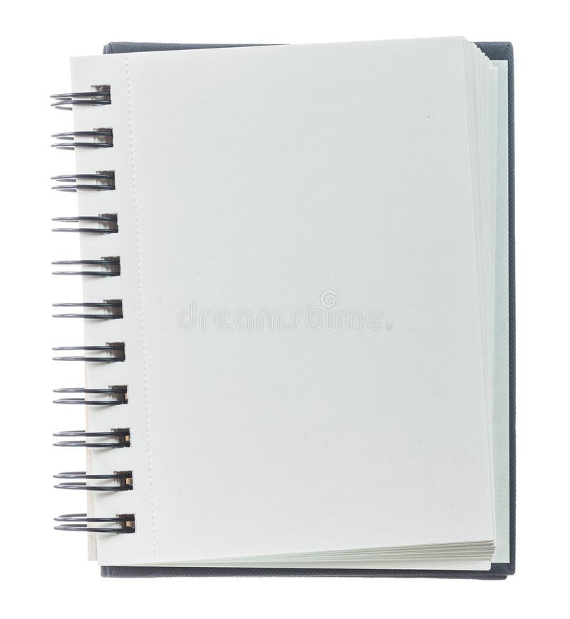 Bloc-notes Vide Ouvert D'isolement Sur Le Blanc Image stock - Image du ...