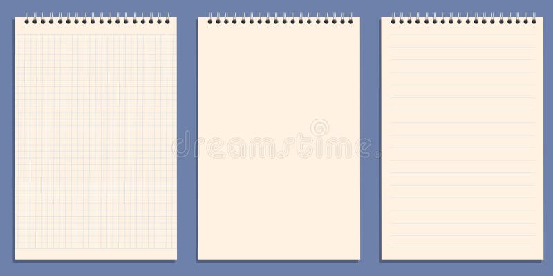 Blank Notebook Sheet for Writing a Title. Stock Vector - Illustration ...