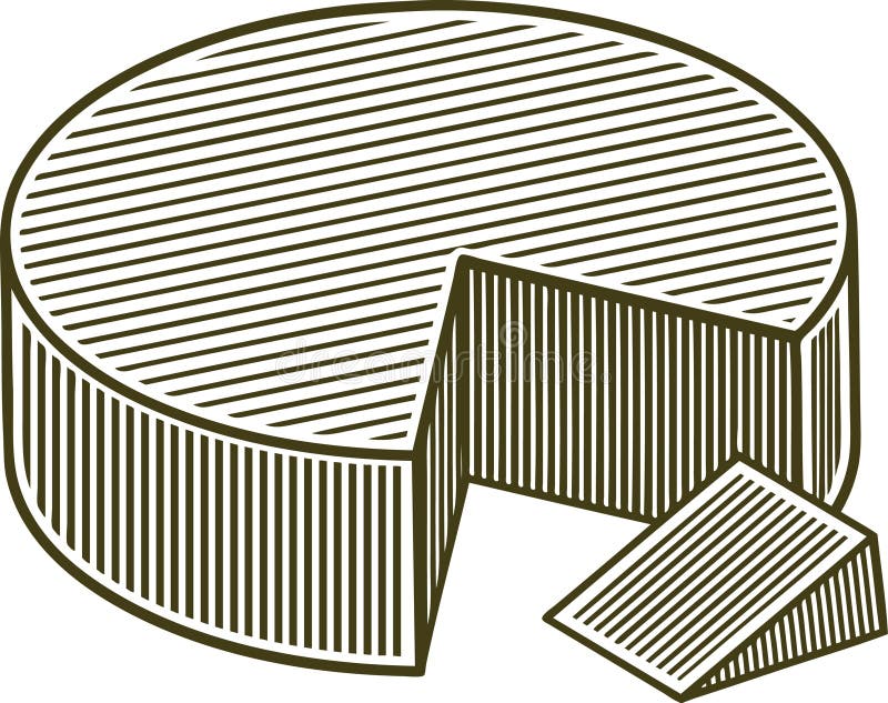 Blocchetto Dell'intaglio in Legno Di Formaggio Illustrazione Vettoriale ...