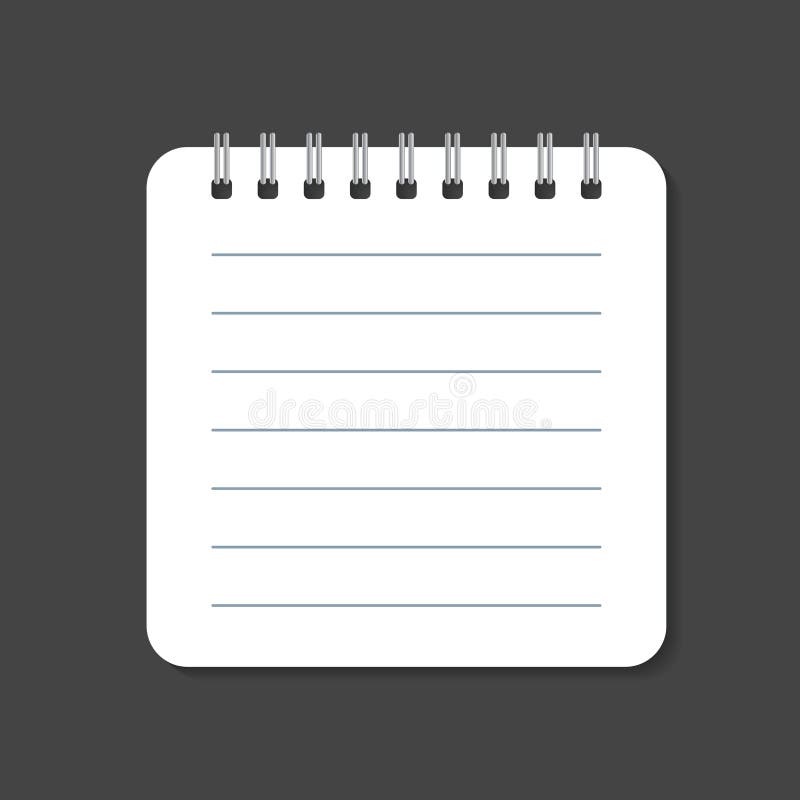 Blocco Note Realistico Del Modello Con La Coclea Progettazione Della ...