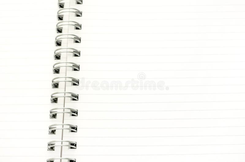 Blocco Note a Spirale in Bianco Immagine Stock - Immagine di rilievo ...