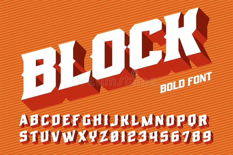 Block bold font stock vector. Illustration of headline - 132848369