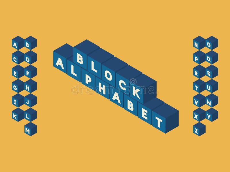 Block Bold Font. Vector Alphabet Stock Vector - Illustration of element ...