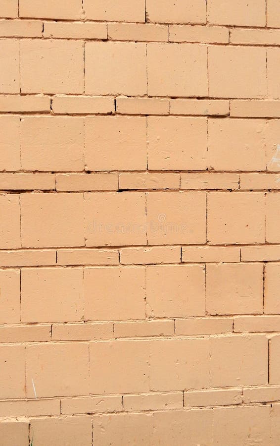 Block and Brick Wall Painted in Beige Stock Photo - Image of detailed ...
