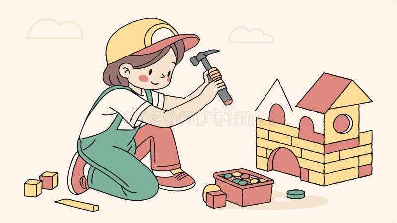 Block Building Play: Child Playing with Building Blocks, Constructive ...