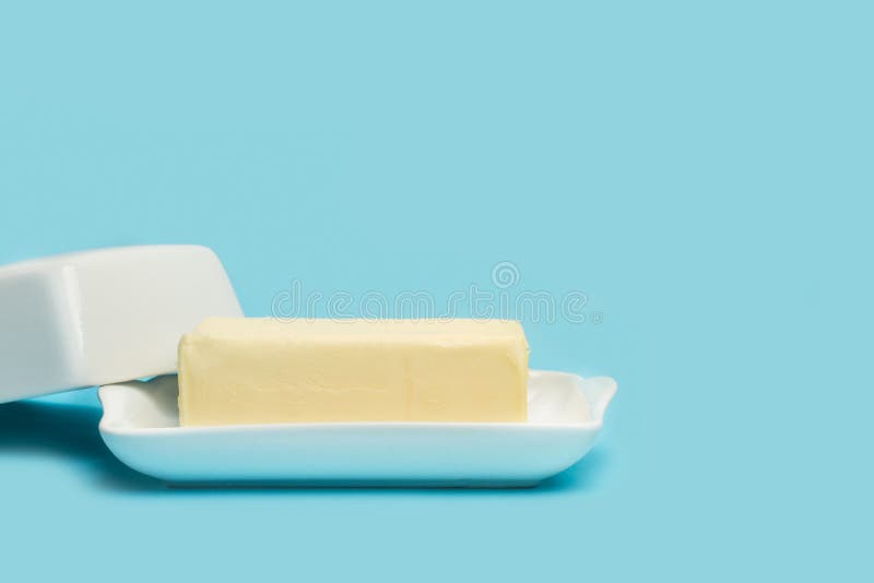 Block Butter in Open Wrapping Stock Image - Image of foil, butter ...