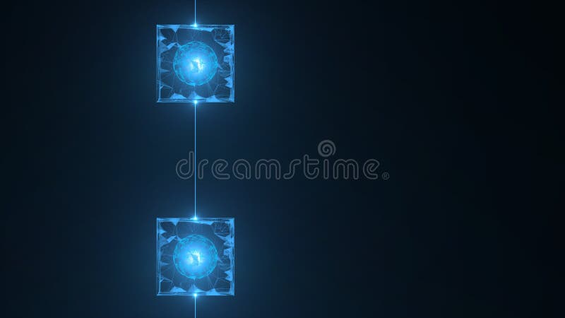 Block chain concept stock illustration. Illustration of isometric ...