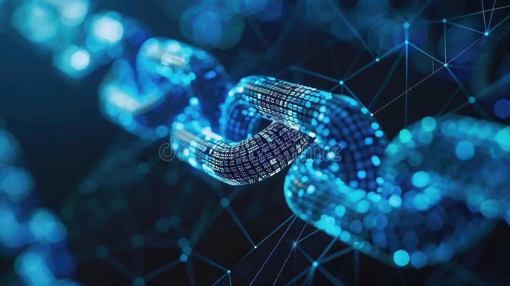 Block Chain Concept - Digital Code Chain. Stock Image - Image of ...